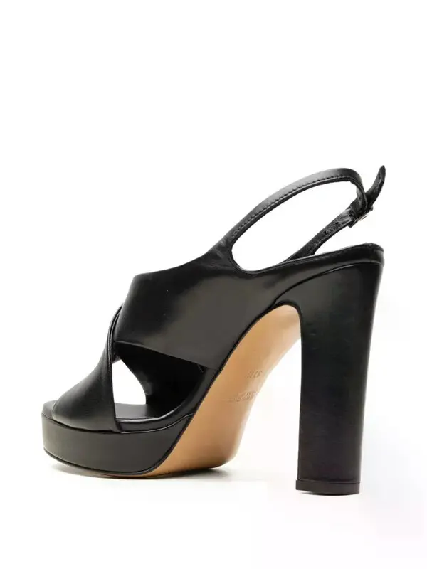 CHUCKIES Crossover-strap Platform Sandals - Black