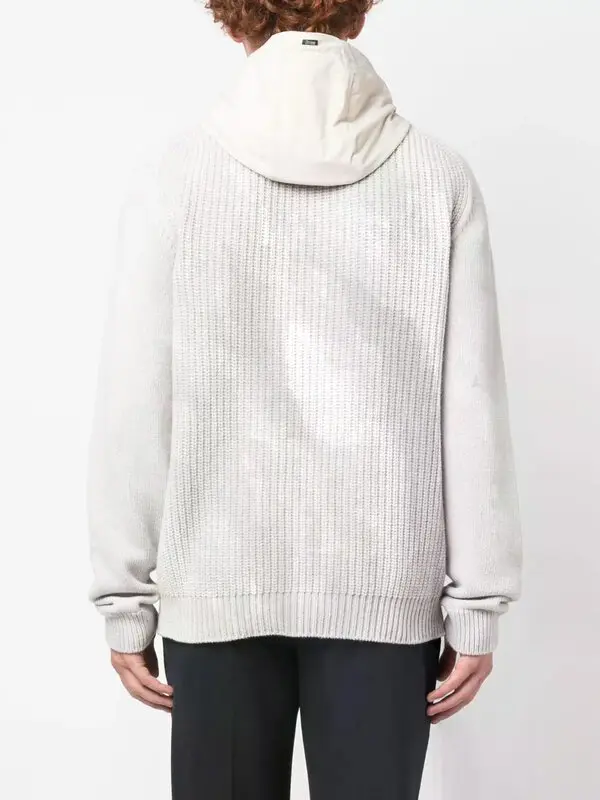 Herno Long-sleeve Hooded Wool Jumper