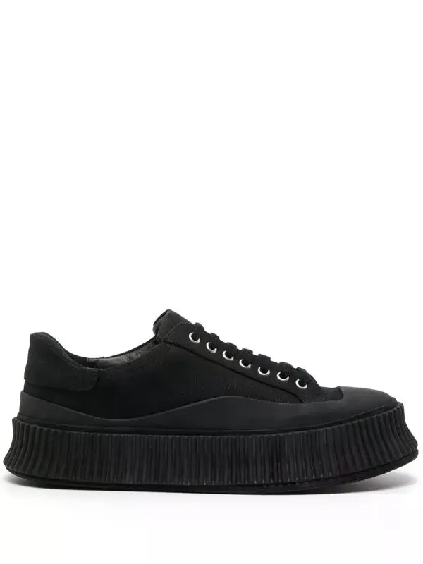 JIL SANDER Vulcanised-sole Low-top Sneakers - Black