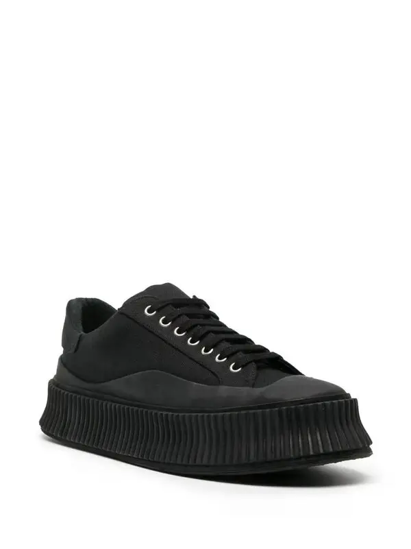 JIL SANDER Vulcanised-sole Low-top Sneakers - Black