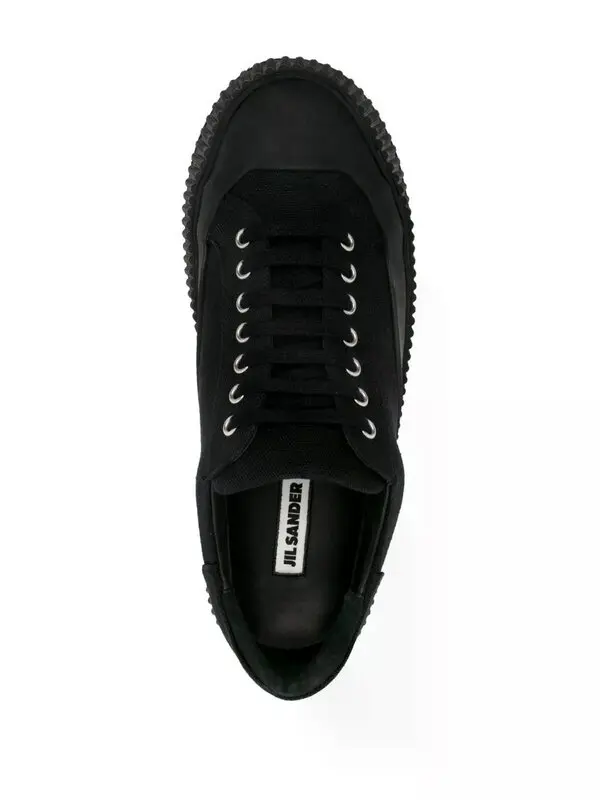 JIL SANDER Vulcanised-sole Low-top Sneakers - Black
