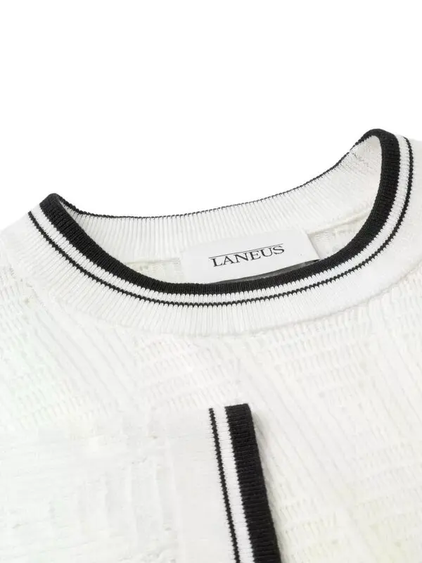 LANEUS Perforated Knit T-shirt