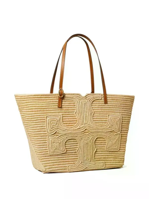Tory Burch Large Ella Raffia Tote - Neutrals