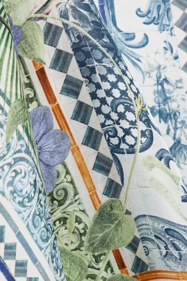 Camilla Crystal-embellished Printed Silk-twill Shirt - Mint