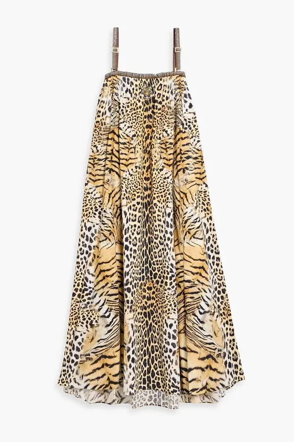 Camilla Crystal-embellished Leopard-print Maxi Dress