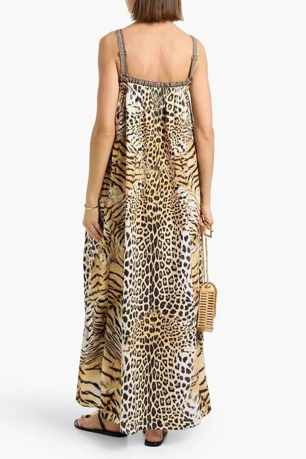 Camilla Crystal-embellished Leopard-print Maxi Dress