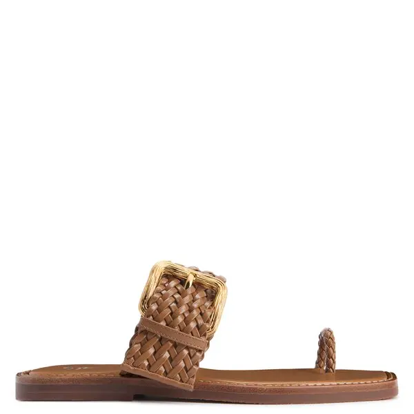 GIUSEPPE ZANOTTI Crista Flat Sandals - Light_brown