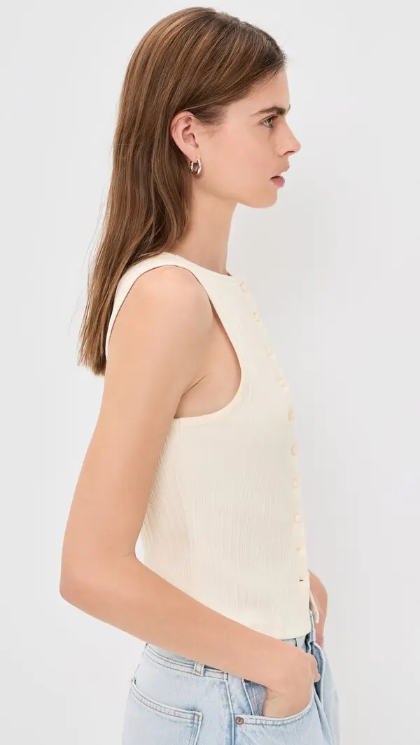 Madewell Ribbed Button-up Tank