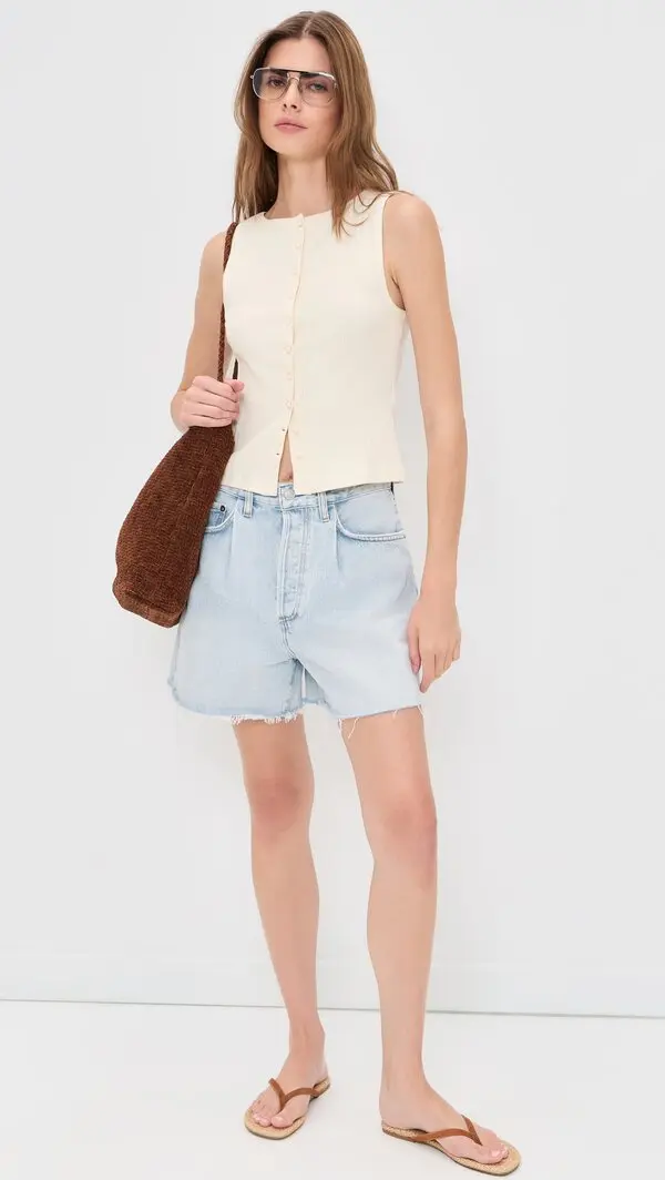 Madewell Ribbed Button-up Tank