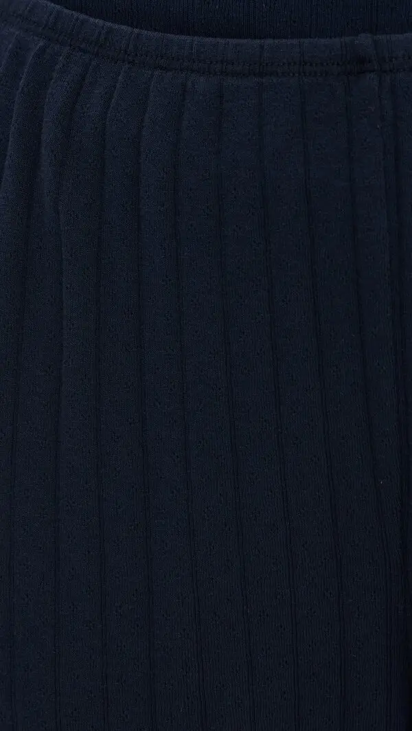 Donni. Pointelle Crop Pants - Navy