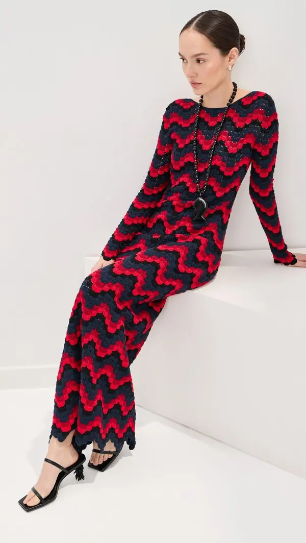Escvdo Ursula Crochet Maxi Dress