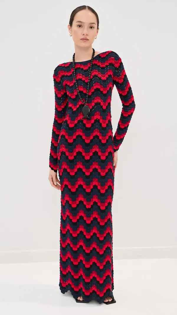 Escvdo Ursula Crochet Maxi Dress