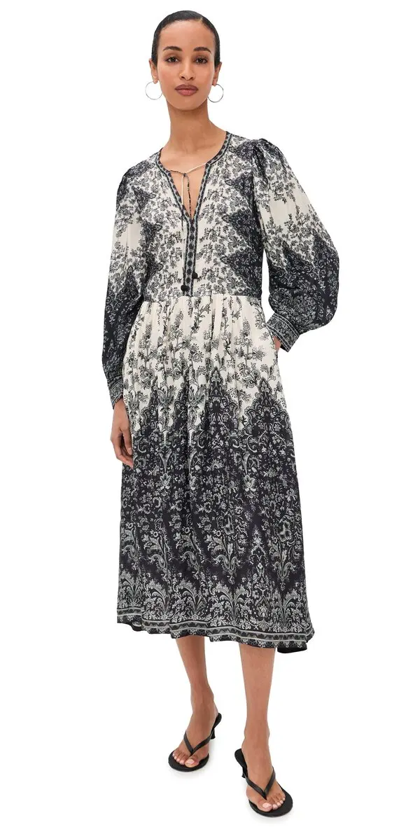 Sea Hedra Print Midi Dress