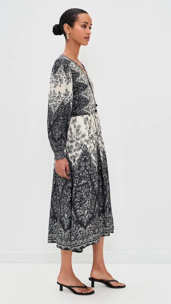 Sea Hedra Print Midi Dress