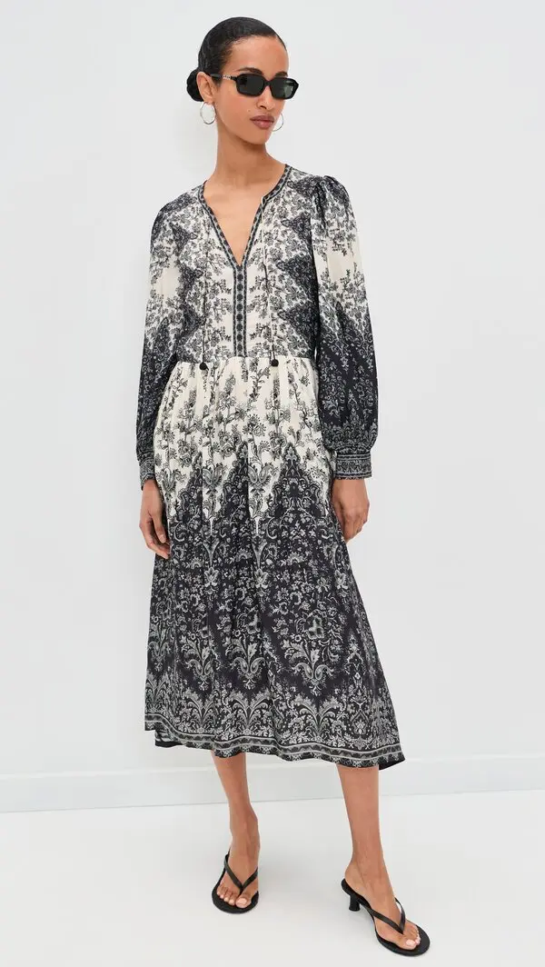 Sea Hedra Print Midi Dress