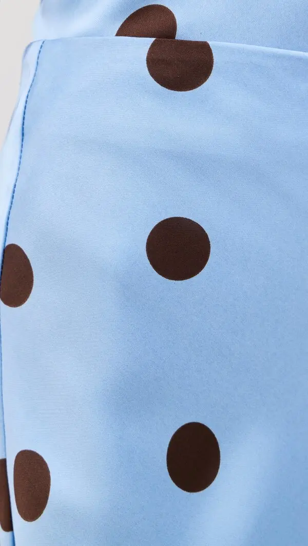 4TH & RECKLESS Polka-dot Print Satin Skirt