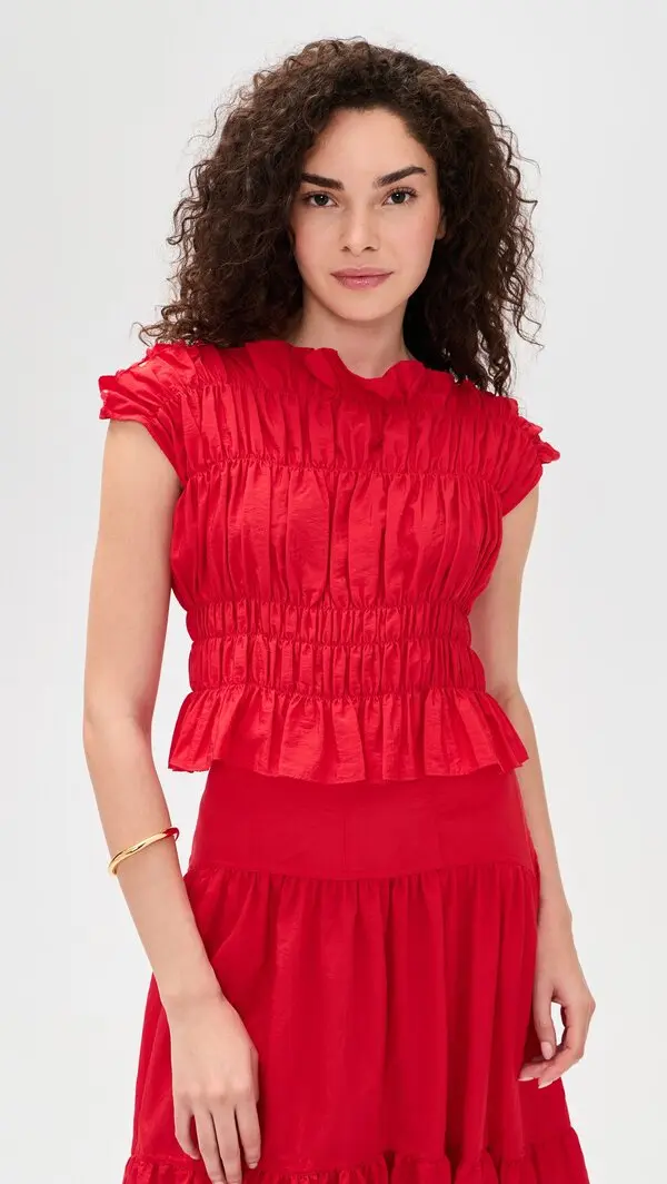 Cinq À Sept Evalina Top - Goji Berry