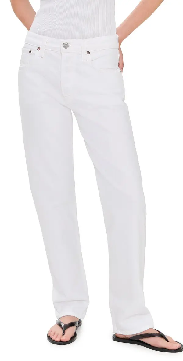 AGOLDE Romney Straight Leg Jeans - Marshmallow