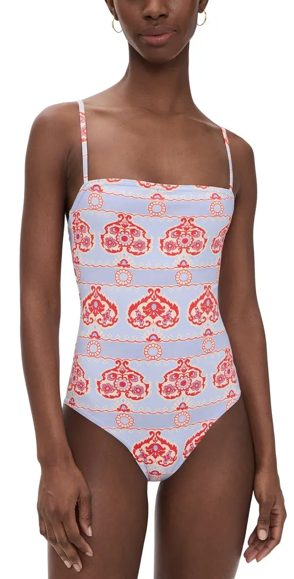 Hill House Home The Giana One-piece Swimsuit - Poppy Damask Stripe