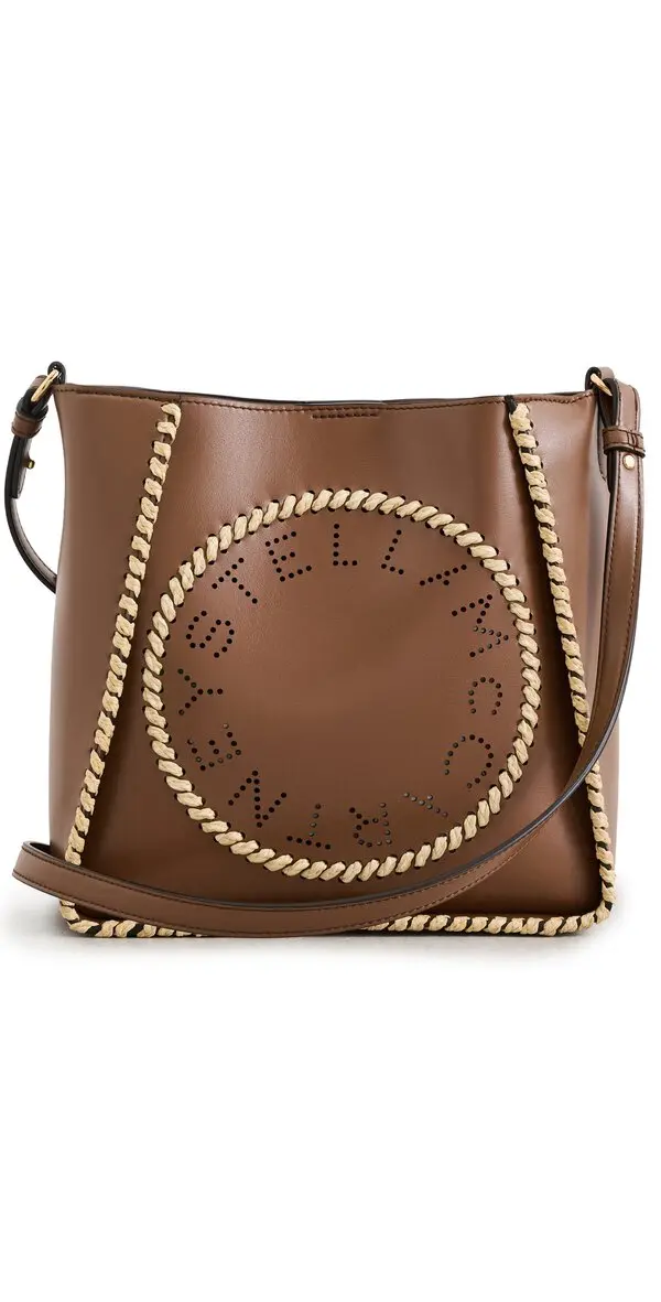 Stella McCartney Raffia Trim Crossbody Bag
