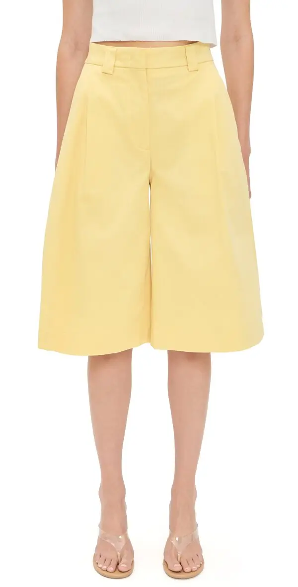 THE LATEST Dakota Pleated Twill Shorts