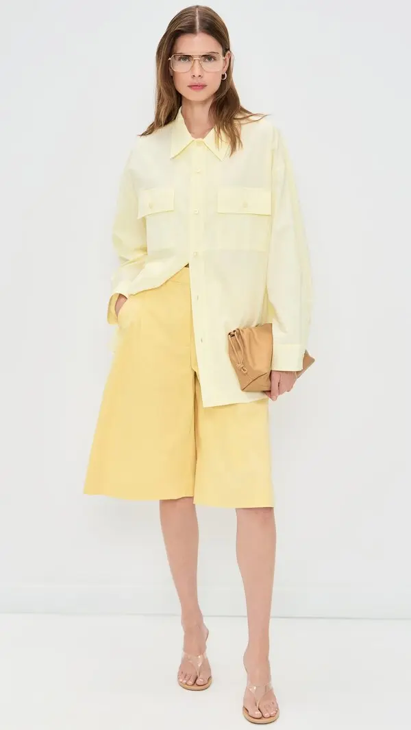 THE LATEST Dakota Pleated Twill Shorts