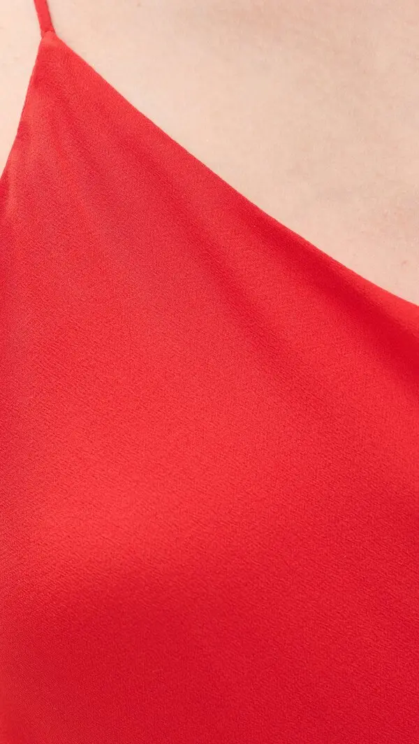 Staud Toluca Silk Maxi Dress - Red Rose