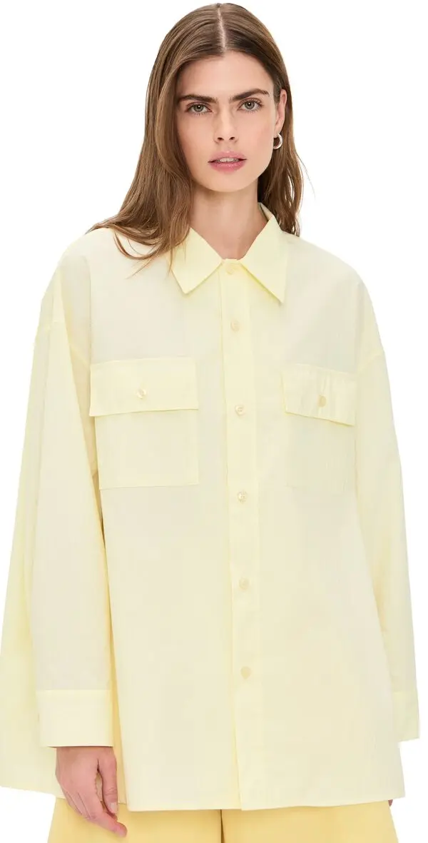 THE LATEST Daria Crinkled Effect Shirt - Light Yellow