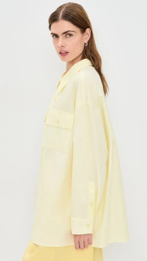 THE LATEST Daria Crinkled Effect Shirt - Light Yellow