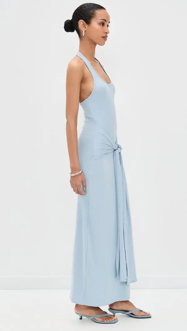 4TH & RECKLESS Tilda Maxi Dress With Halterneck And Tie Detail