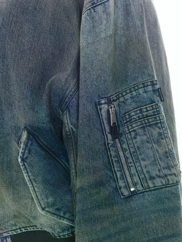 Balenciaga Faded-effect Bomber Jacket