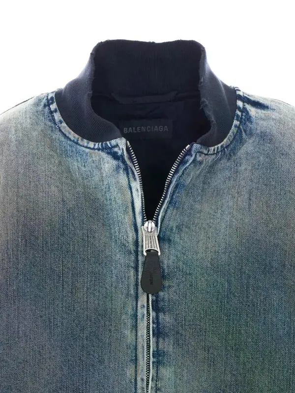 Balenciaga Faded-effect Bomber Jacket