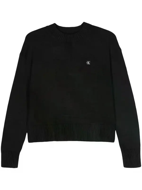 Calvin Klein Logo-appliqué Cotton Jumper