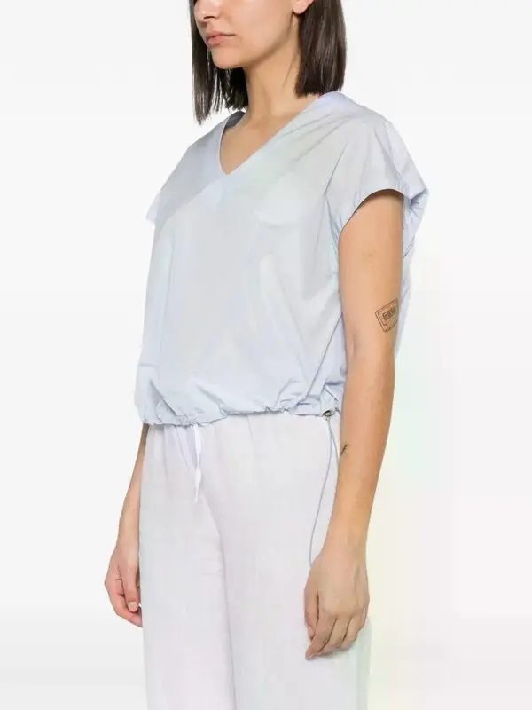 Herno Drawstring Hem V-neck Top