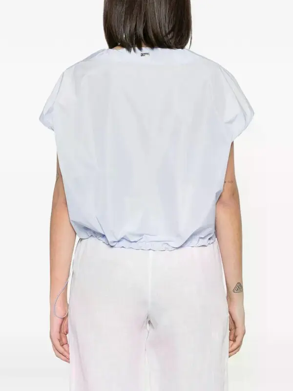 Herno Drawstring Hem V-neck Top