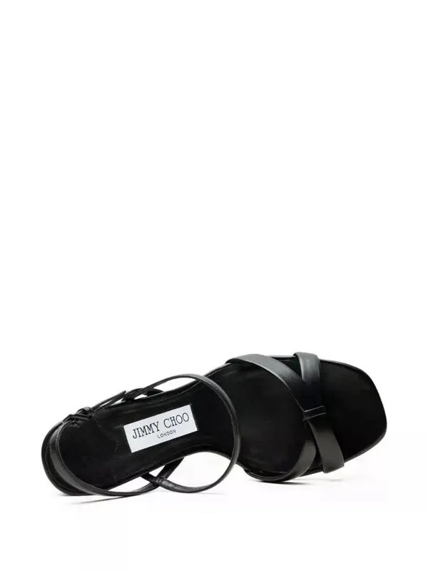 JIMMY CHOO Elsy Crossover-strap Block-heel Sandals - Black
