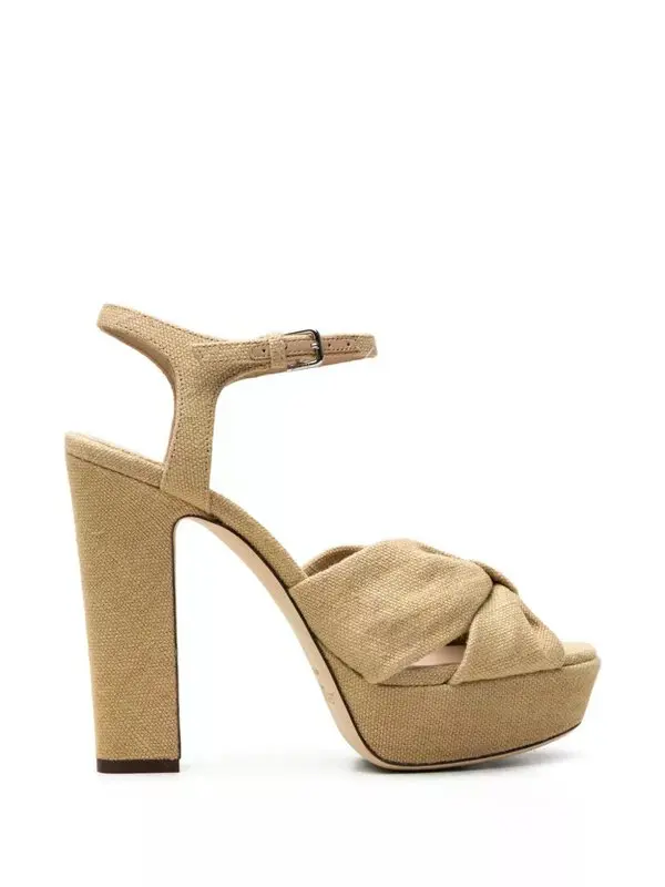JIMMY CHOO Heloise Knotted Platform Sandals