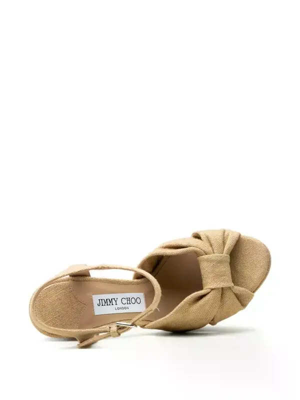 JIMMY CHOO Heloise Knotted Platform Sandals