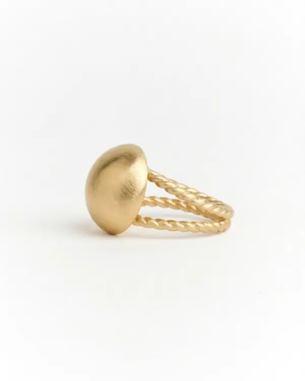SOPHIE BLAKE Zoe Dome Ring Brushed - Gold
