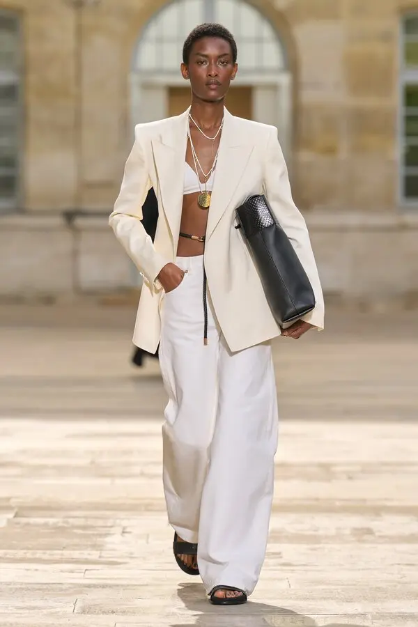 Gabriela Hearst Epona Rope Blazer In Textured Linen Slub - Ivory