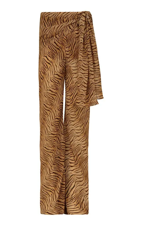 VIX PAULA HERMANNY X Rhw Rosie Crepe Pants - Animal