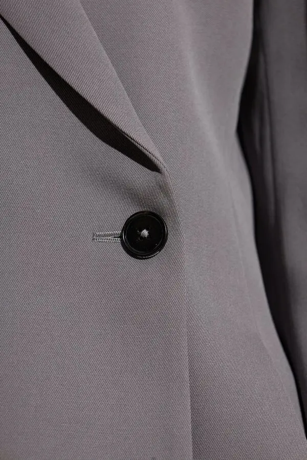 JIL SANDER Double-breasted Blazer With Side Vents - Grey