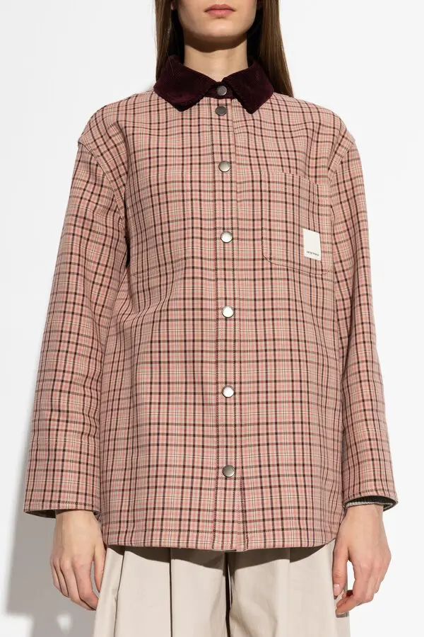 Emporio Armani Plaid Jacket - Pink
