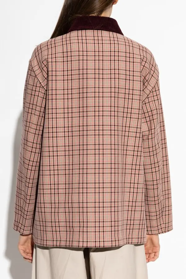 Emporio Armani Plaid Jacket - Pink
