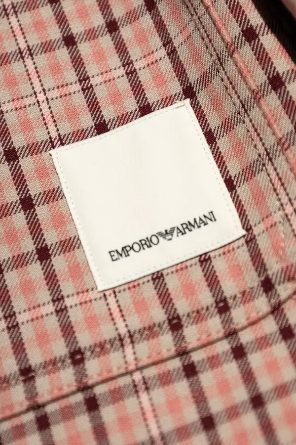 Emporio Armani Plaid Jacket - Pink