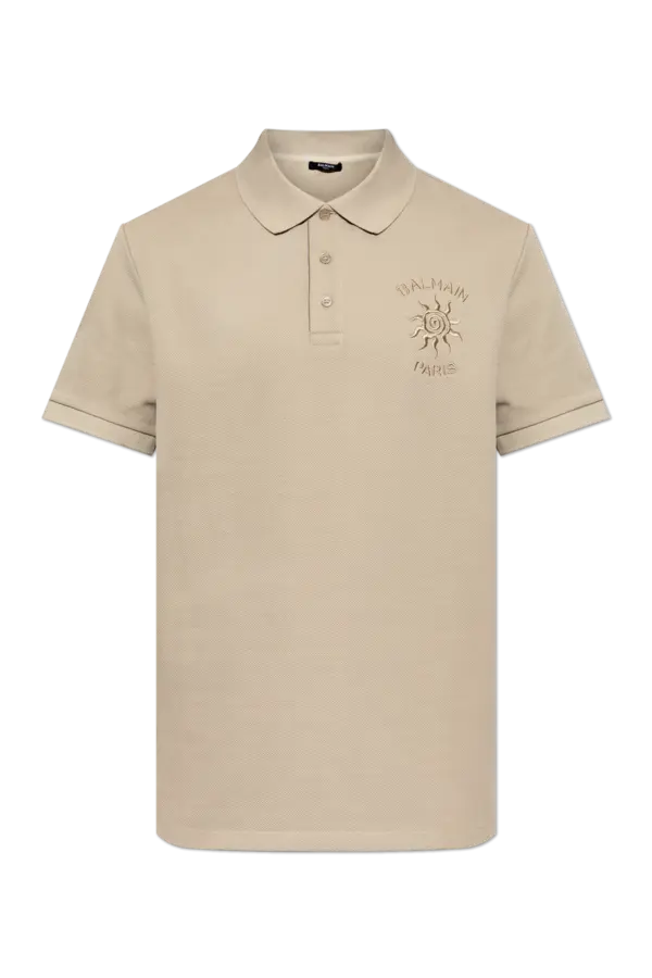 Balmain Polo With Embroidered Logo