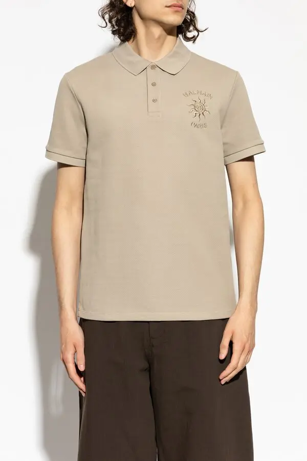 Balmain Polo With Embroidered Logo