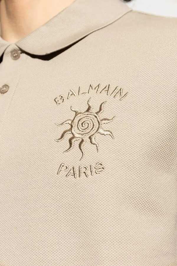 Balmain Polo With Embroidered Logo