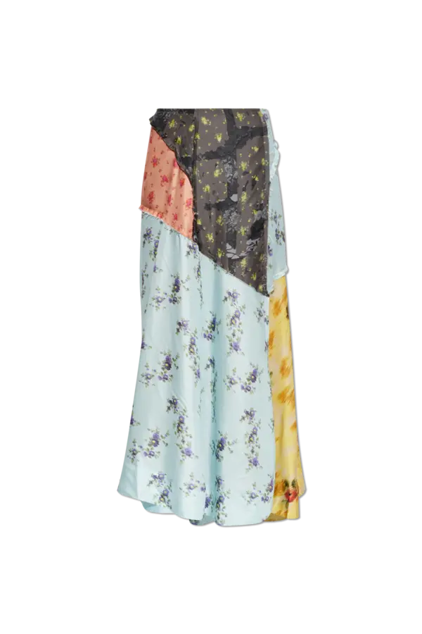 GANNI Silk Ankle-length Skirt - Multicolour