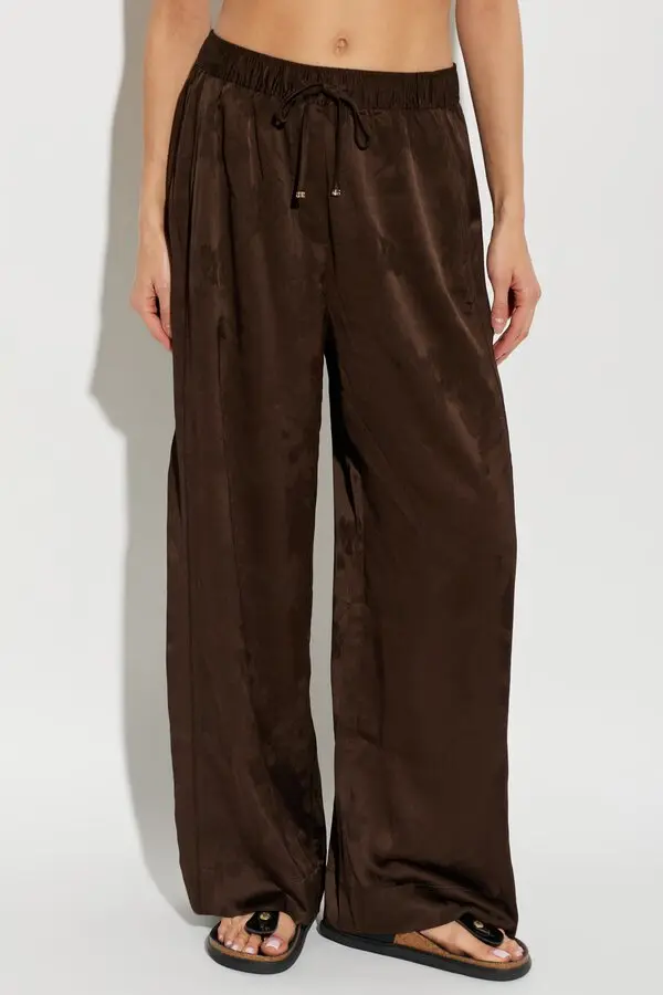 GANNI Wide-leg Trousers - Brown